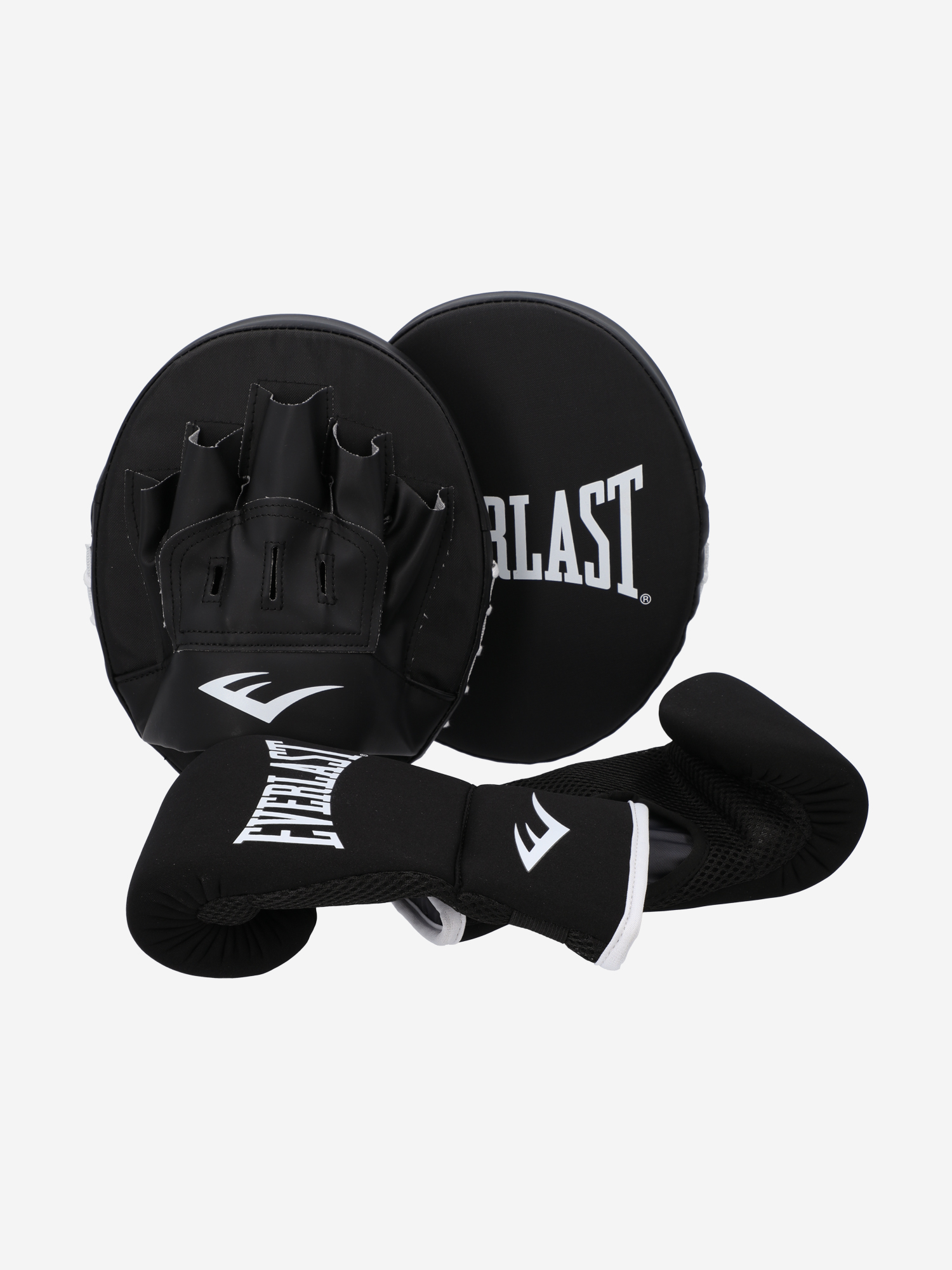 Набор Core (перчатки+лапы) Everlast черный/белый цвет — купить за 185 ...