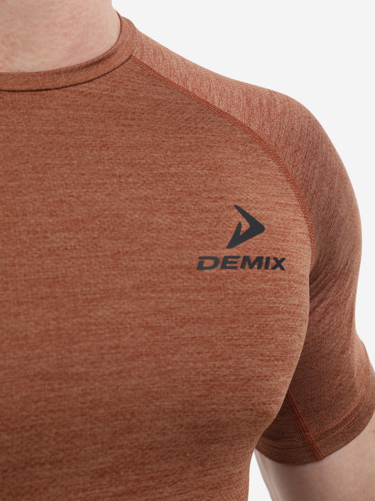 Футболка спортивная мужская Demix терракотовый цвет — купить за 35 руб ...