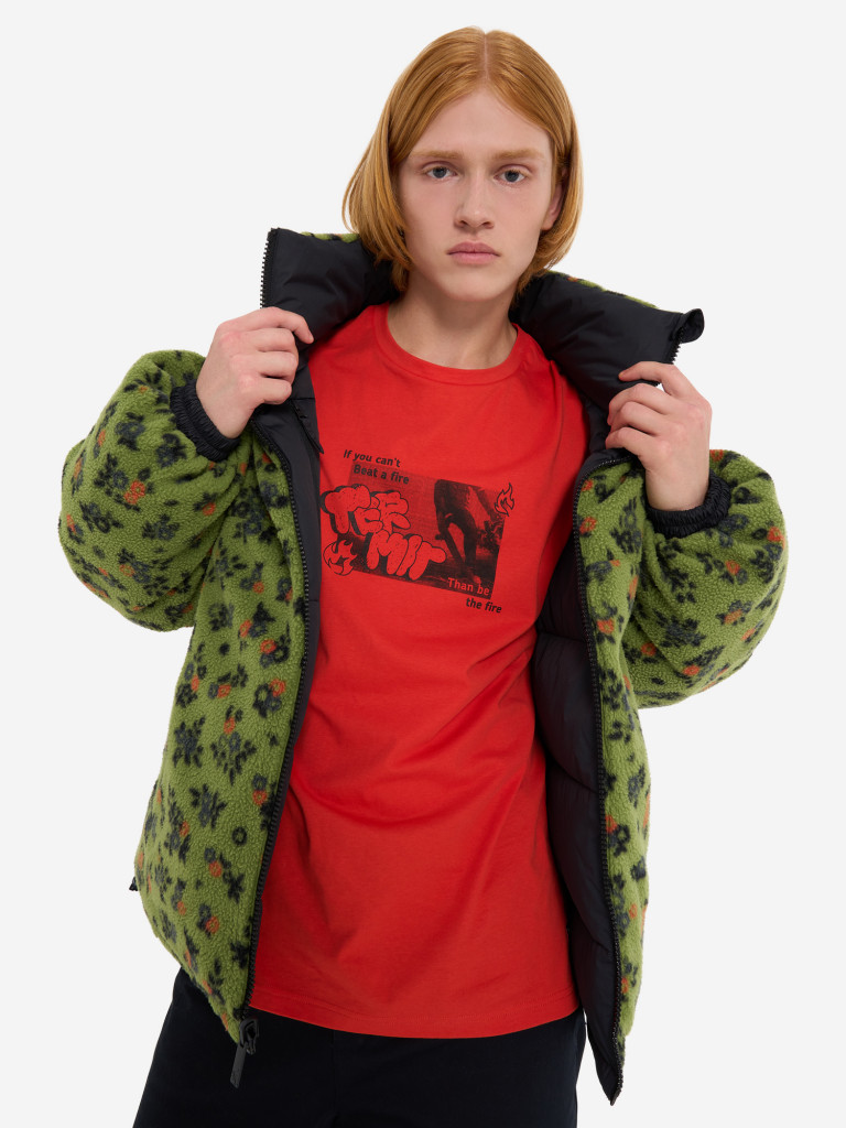 Пуховик двусторонний мужской Termit черный/зеленый цвет — купить по цене 231 руб со скидкой 40 % ...