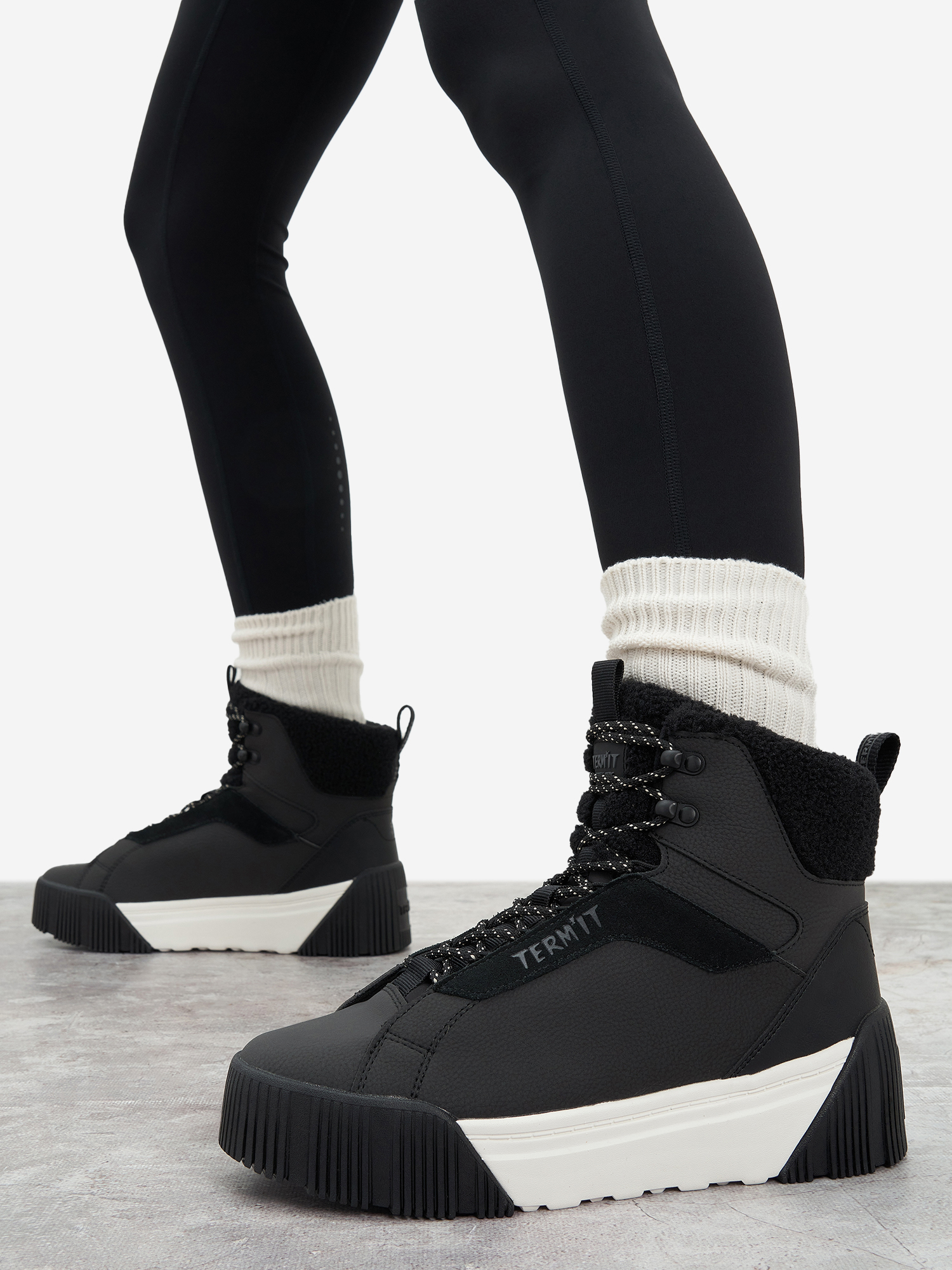 Кеды утепленные женские Termit Future Mid черный цвет — купить недорого по цене 147 руб со ...
