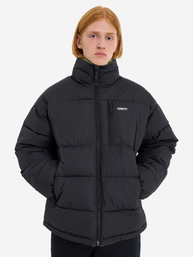 Пуховик двусторонний мужской Termit черный/зеленый цвет — купить по цене 231 руб со скидкой 40 % ...