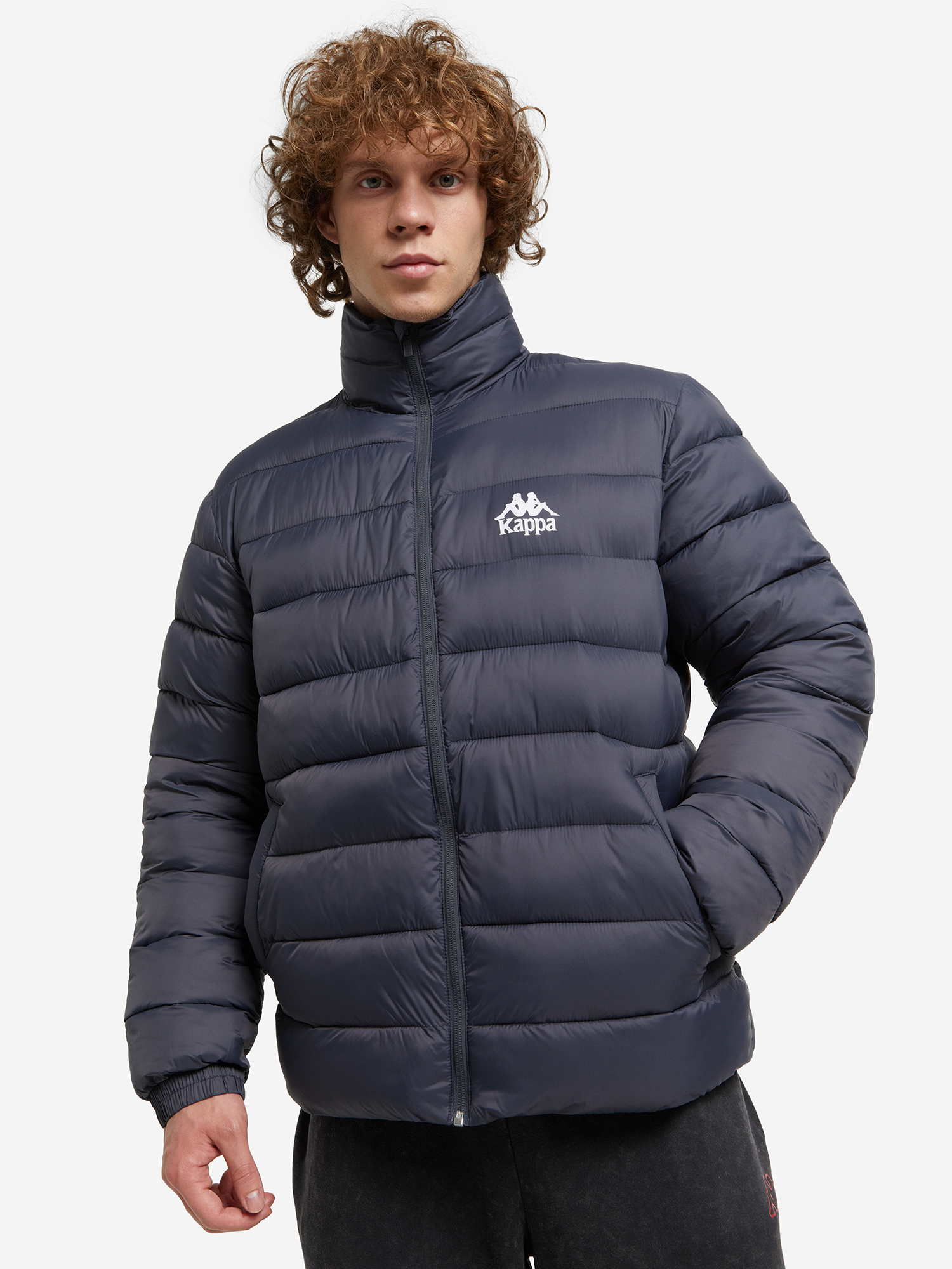Пуховик мужской Kappa темно-серый цвет — купить за 105.8 руб в интернет-магазине Спортмастер